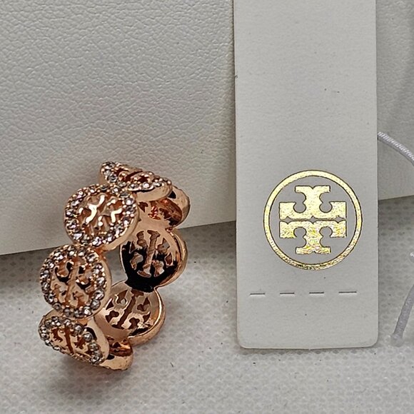 Tory Burch | Jewelry | Tory Burch Miller Rose Gold Swarovski Crystal ...